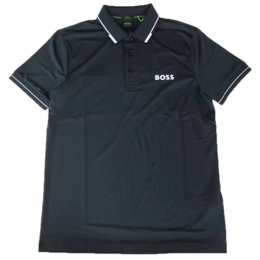 HUGO BOSS ヒューゴボス メンズ鹿の子ポロシャツ 50506203 10258089 / PaulPro ダークネイビー 2025春夏 ...