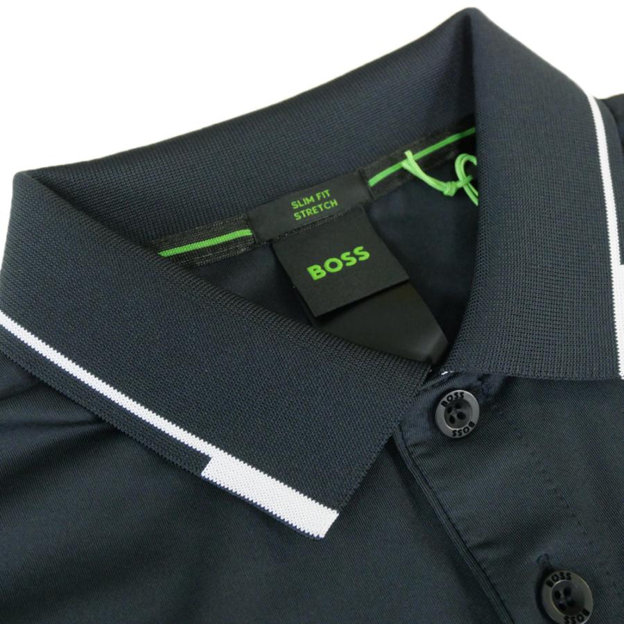 HUGO BOSS ヒューゴボス メンズ鹿の子ポロシャツ 50506203 10258089 / PaulPro ダークネイビー 2025春夏 ...