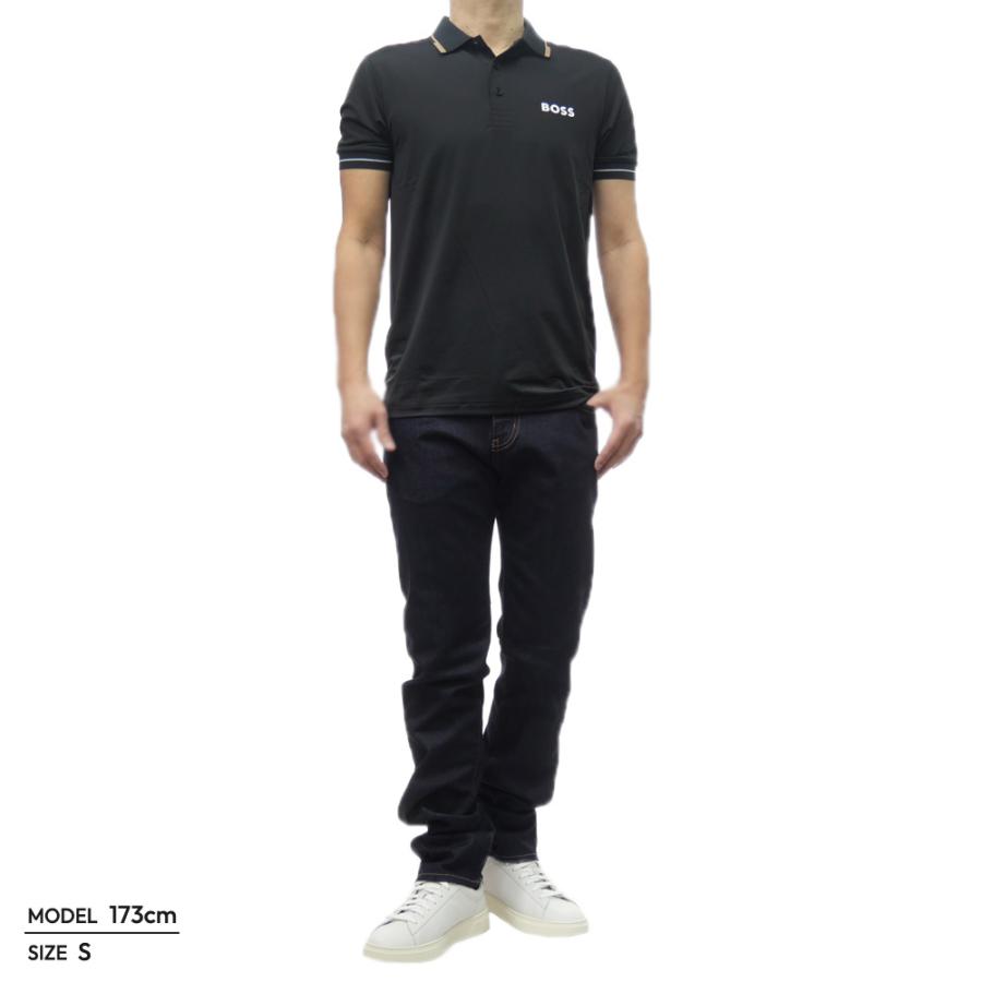 HUGO BOSS ヒューゴボス メンズ鹿の子ポロシャツ 50506203 10258089 / PaulPro ブラック 2025春夏新作 ...