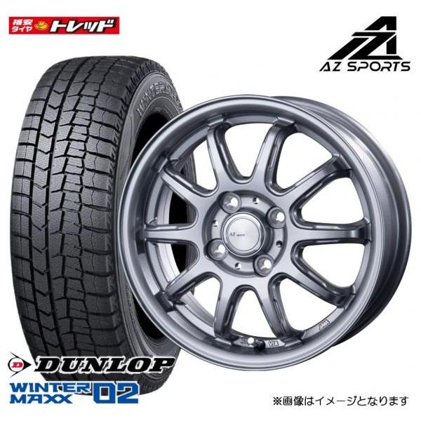 DUNLOP 2022年製【送料無料】ダンロップ WINTERMAXX WM02【155/65R14 75Q】BEST RC-10 SIL【14インチ 4.5J +45】スタッドレス 組み込み ...
