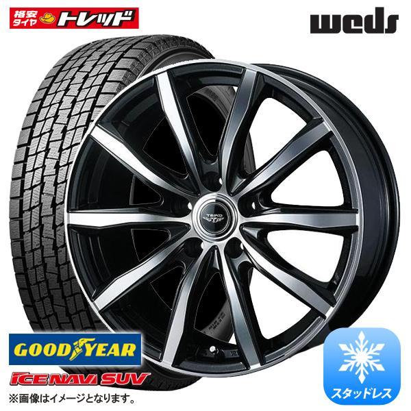 2022年製【送料無料】グッドイヤー ICE NAVI SUV【225/65R17 102Q】WEDS TEAD SWING BKP【17インチ 7J +48 5H PCD114.3 ...
