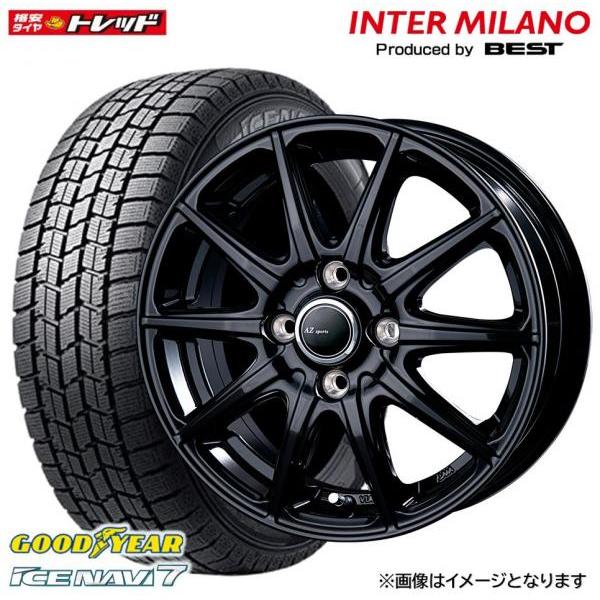 グッドイヤー 2023年製【送料無料】グッドイヤー ICE NAVI7【165/65R14 79Q】BEST AT-10 BLK【14インチ 5J +39 4H PCD100】スタッドレス 4 ...
