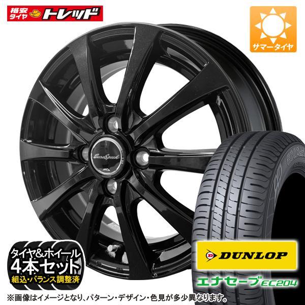 DUNLOP 【送料無料】 ダンロップ エナセーブ EC204 185/60R15 MID EuroSpeed G10 5.5J-15 +43 100 4H サマータイヤ アルミホイール 組込 ...
