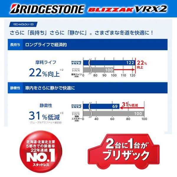 BRIDGESTONE 【送料無料】 2024年製 165/60R15 77Q 新品 1本価格 ブリヂストン ブリザック VRX2 スタッドレス BS 冬タイヤ BLIZZAK 15インチ 雪 ...