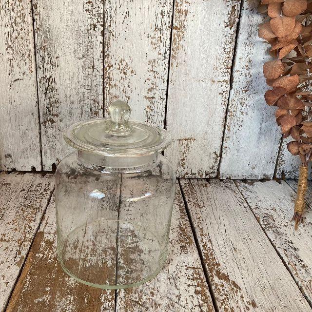 ヴィンテージ ガラス瓶 古硝子 ボトル 保存容器 花瓶 フラワーベース 花器 気泡 古道具 ビンテージ レトロ アンティーク ブロカント ...