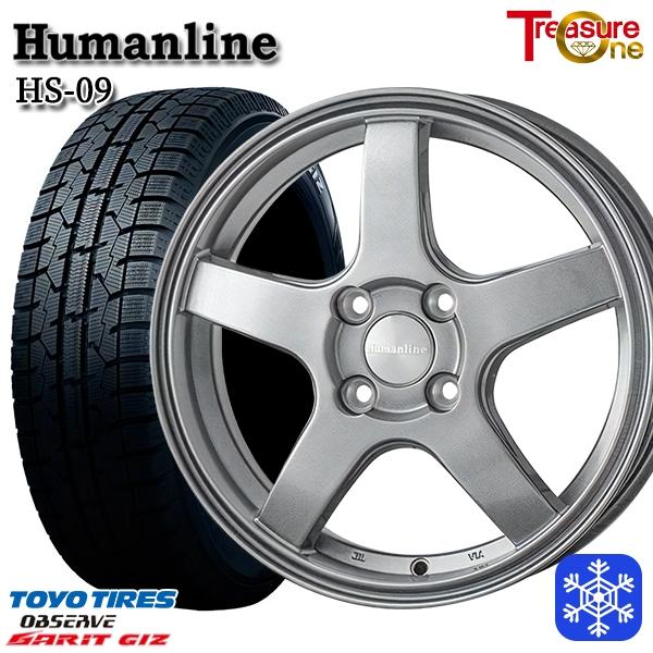 TOYO TIRES 165/55R14インチ トーヨー ガリット ギズ GARIT GIZ 4.5J 4H100 スタッドレスタイヤホイール4本セット ヒューマンライン HS09 ...