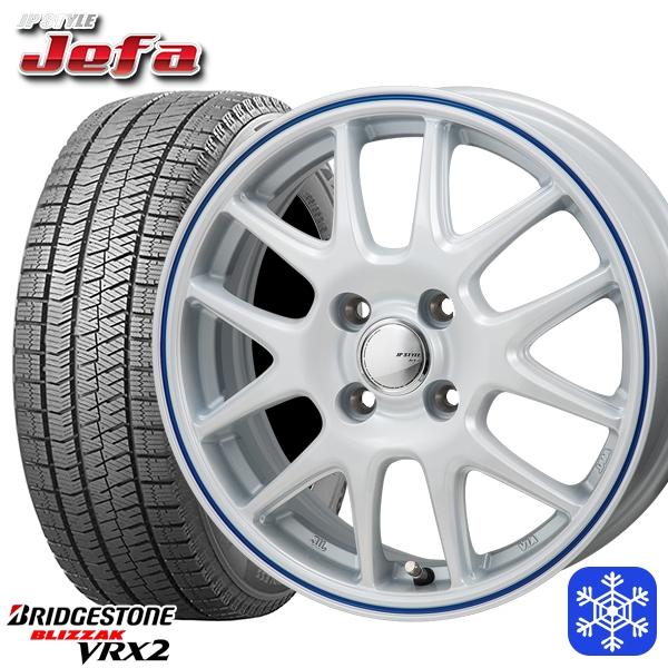10/4〜6 +5倍 155/65R14インチ ブリヂストン ブリザック VRX2 4H100 スタッドレスタイヤホイール4本セット MONZA JPスタイル JEFA ジェファ WH ...