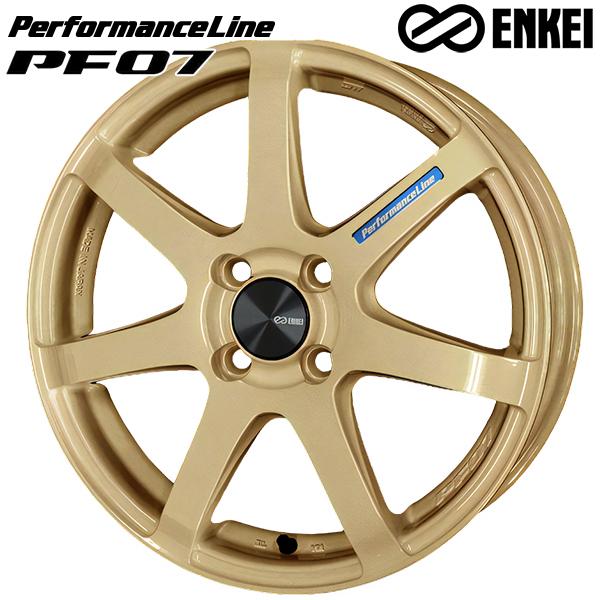 ENKEI エンケイ パフォーマンスライン PF07 15インチ 5.0J 4H100 +45 ゴールド アルミホイール単品 4本セット 送料無料 : pf07-go-1550-1004-45 ...