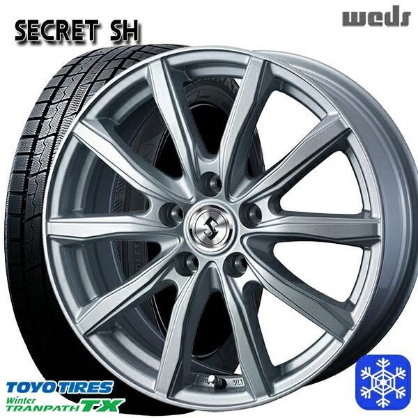 ウィンタートランパス 215/65R16インチ TOYO トーヨー ウィンター トランパス TX 5H100 スタッドレスタイヤホイール4本セット Weds ウェッズ シークレット SH ...