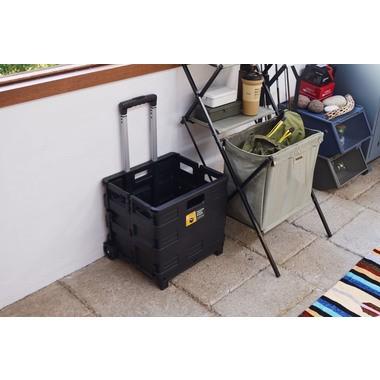 キャリーワゴン キャリーカート 折りたたみ コンテナキャリー グリーン : treim - 通販 - Yahoo!ショッピング