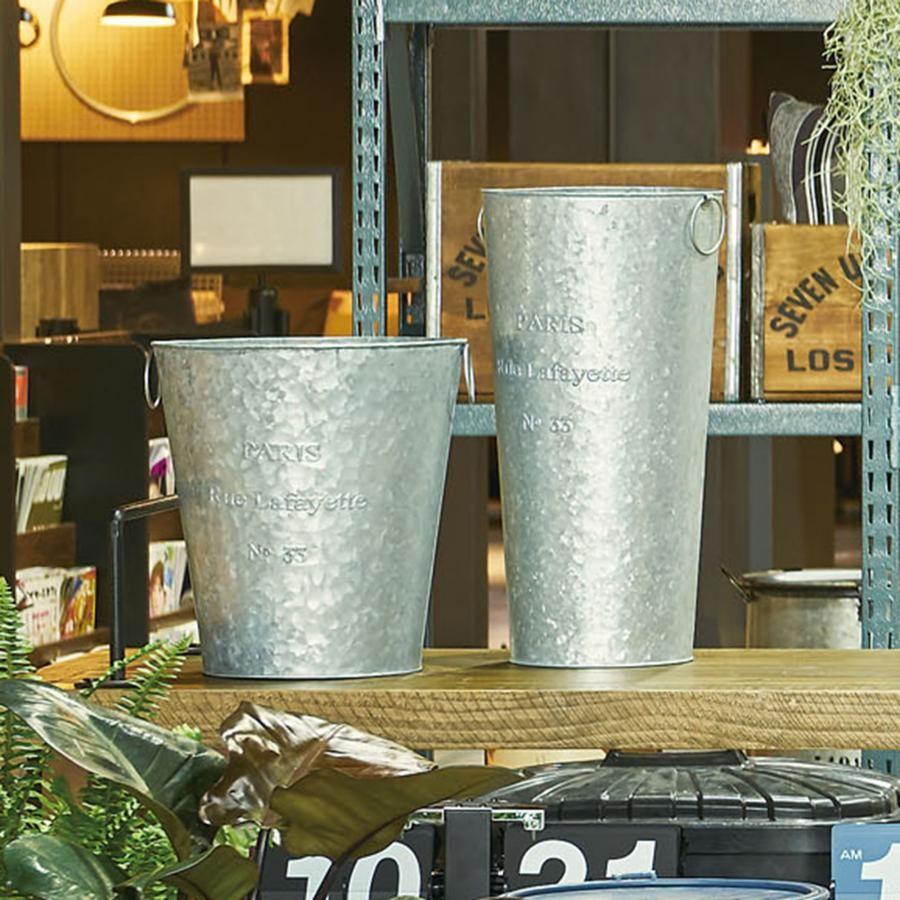 ゴミ箱 おしゃれ ダストボックス 蓋なし アンティーク リビング バケツ くず入れ 安い 人気 シルバー : treim - 通販 - Yahoo!ショッピング