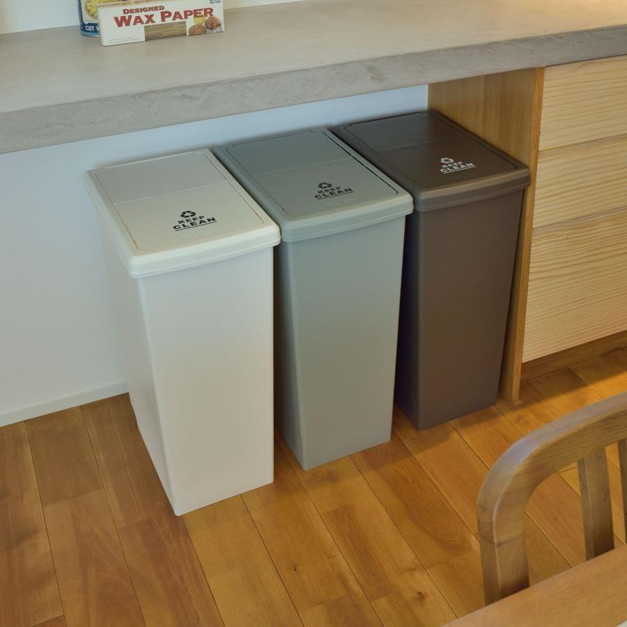 ゴミ箱 45L ダストボックス 屋外 屋内 キャスター付き ポリプロピレン ごみ箱 分別ゴミ箱 キッチン スライドロック式 スライドペール アースカラー ブラウン : treim - 通販 ...