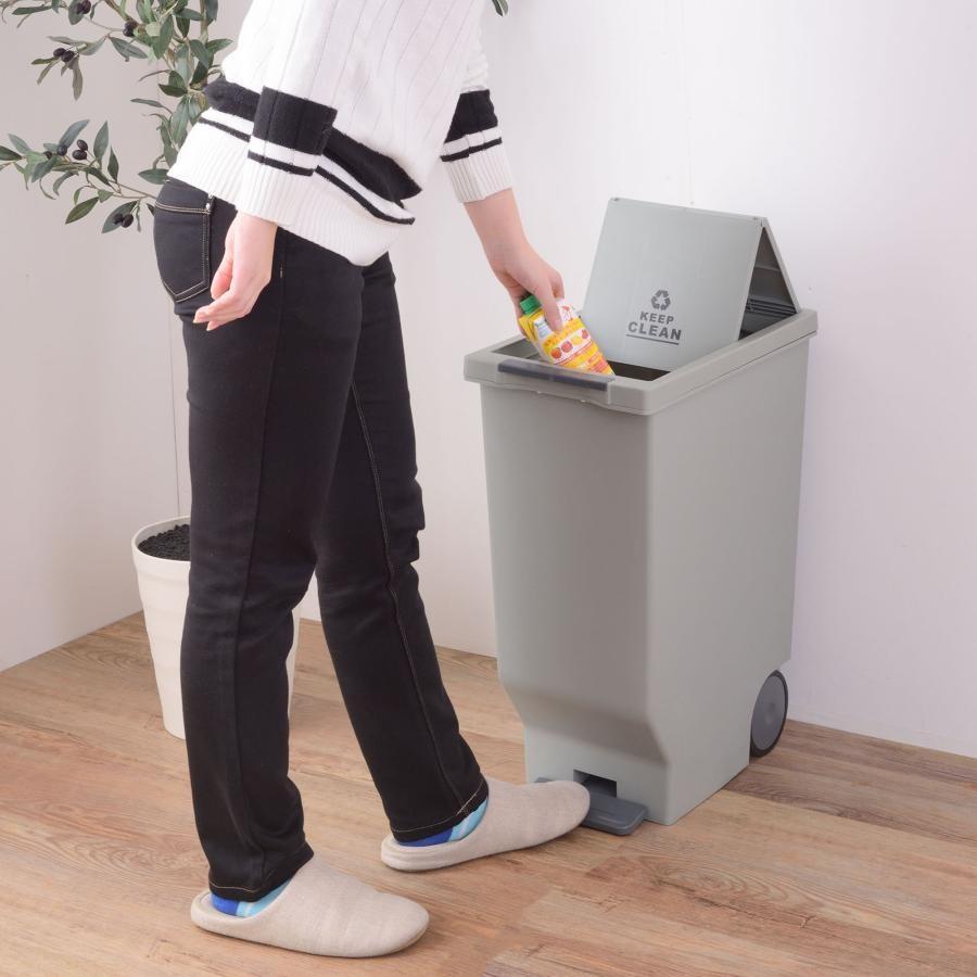 ゴミ箱 45L ラウンドペール 丸型 フタ付き ロック機能付き ポリプロピレン 丸洗い おしゃれ 屋外 ゴミ箱 分別ゴミ箱 ダストボックス アースカラー ホワイト :lfs-764wh ...