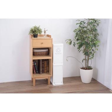 ゴミ箱 20リットル 分別 ダストボックス 2段 おしゃれ スリム ホワイト : treim - 通販 - Yahoo!ショッピング