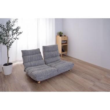 座椅子 おしゃれ リクライニング 42段階 安い 二人掛け ソファー 北欧 あぐら ハイバック 脚付き 大きめ 大きい シンプル グレー : treim - 通販 - Yahoo!ショッピング