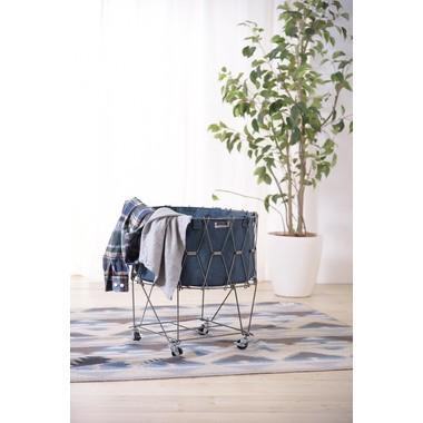 フォールディングバスケット 収納ボックス 収納ケース おしゃれ 北欧 レトロ リビング ダイニング ランドリー カゴ かご キャスター 折りたたみ ネイビー : treim - 通販 ...