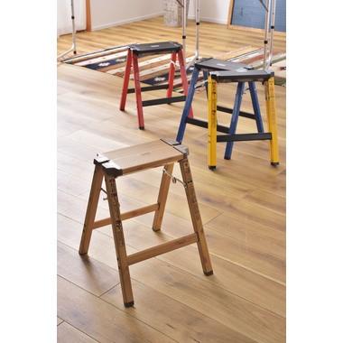 スツール おしゃれ アウトドア イス ステップスツール 折りたたみ 木目調 アルミ キャンプ 完成品 : treim - 通販 - Yahoo!ショッピング