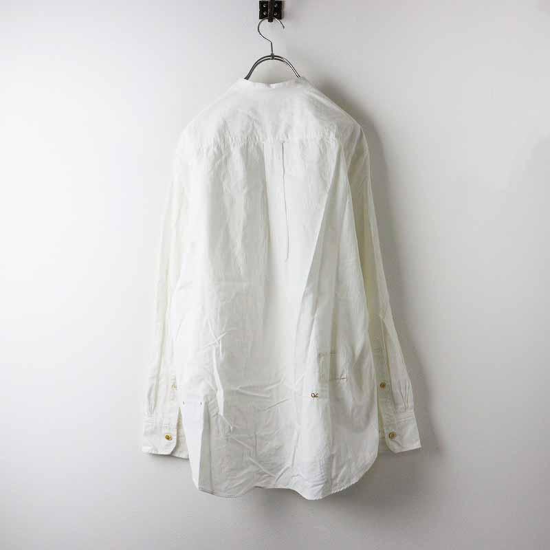 美品 定価3.7万 2024SS 45R 45rpm フォーティファイブアール インドカディオックスの908ローファースタンドシャツ 3/白【2400014198324 ...