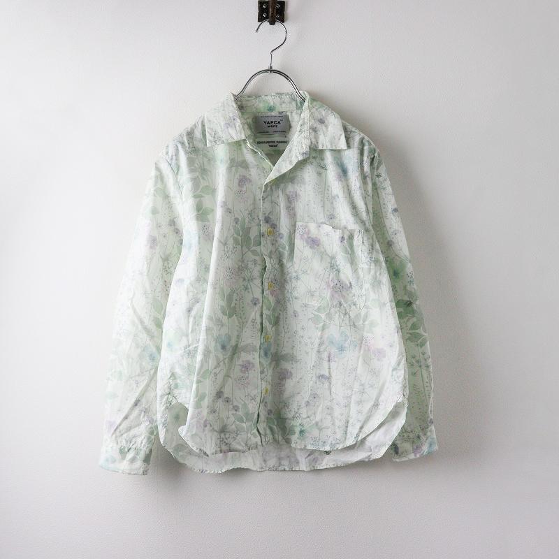 ヤエカ YAECA WRITE 94102 リバティプリント ボタンシャツ S/ミントグリーン系 Irma ブラウス 長袖 コットン トップス【2400014237450 ...