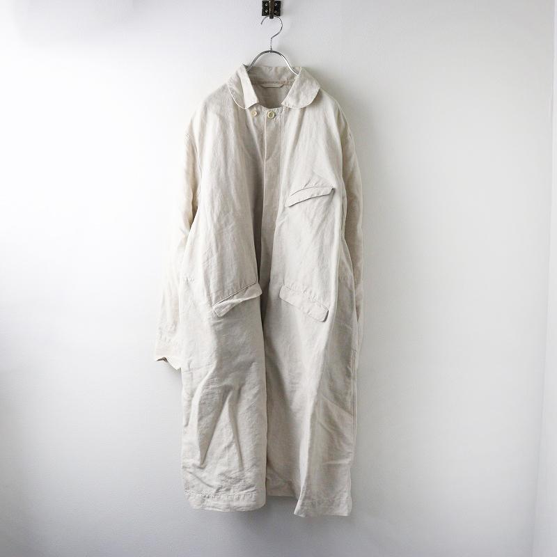 定価7万 45R 45rpm フォーティファイブアール リネンのコート 2/オフホワイト 丸襟 ステンカラーコート ロング【2400014292473】 : ブランド古着 買取販売 ...
