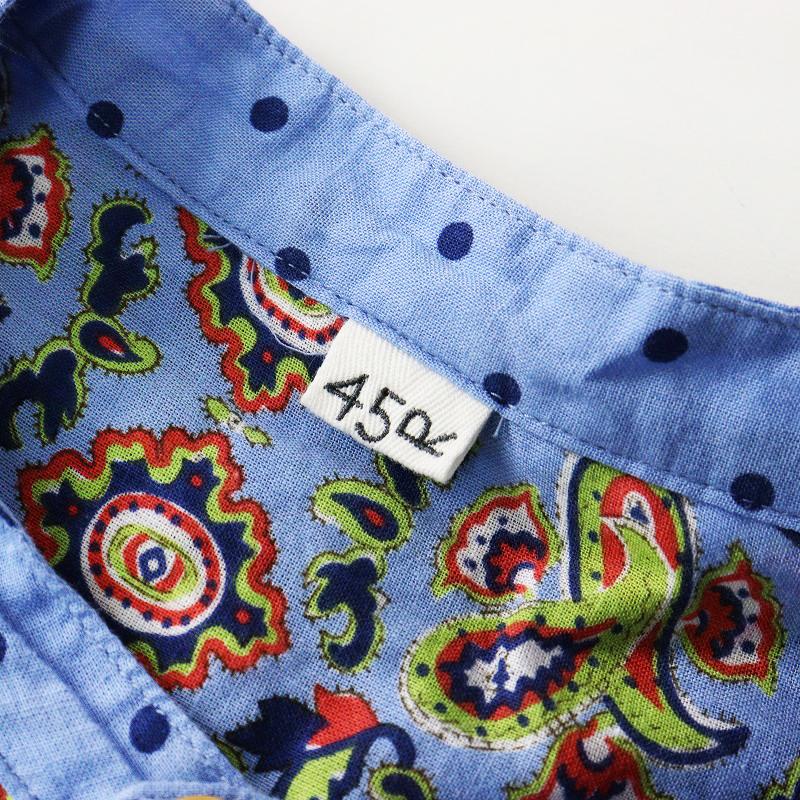 美品 定価82500円 2024年 フォーティファイブアール 45R 45rpm ペイズリードットストライプのドレス /ブルー ワンピース【2400014377569】 : ブランド古着 買取 ...