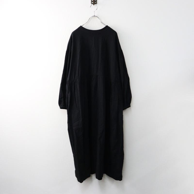 ナチュラン ソルテカフ Sorte cuff コットン ギャザー バンドカラーワンピース F/ブラック ドレス ロング フレア 長袖【2400014427356】 : ブランド古着 買取販売 ...