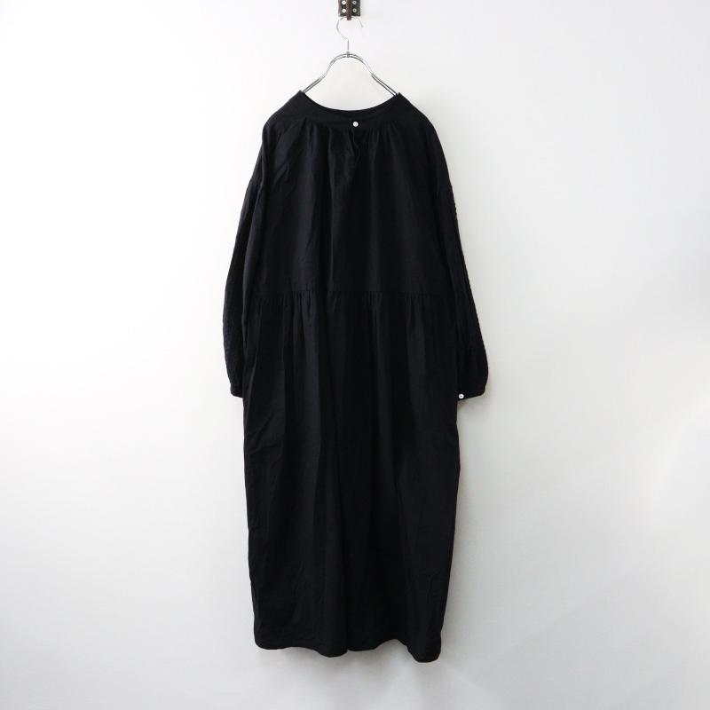 ナチュラン ソルテカフ Sorte cuff コットン ギャザー バンドカラーワンピース F/ブラック ドレス ロング フレア 長袖【2400014427356】 : ブランド古着 買取販売 ...