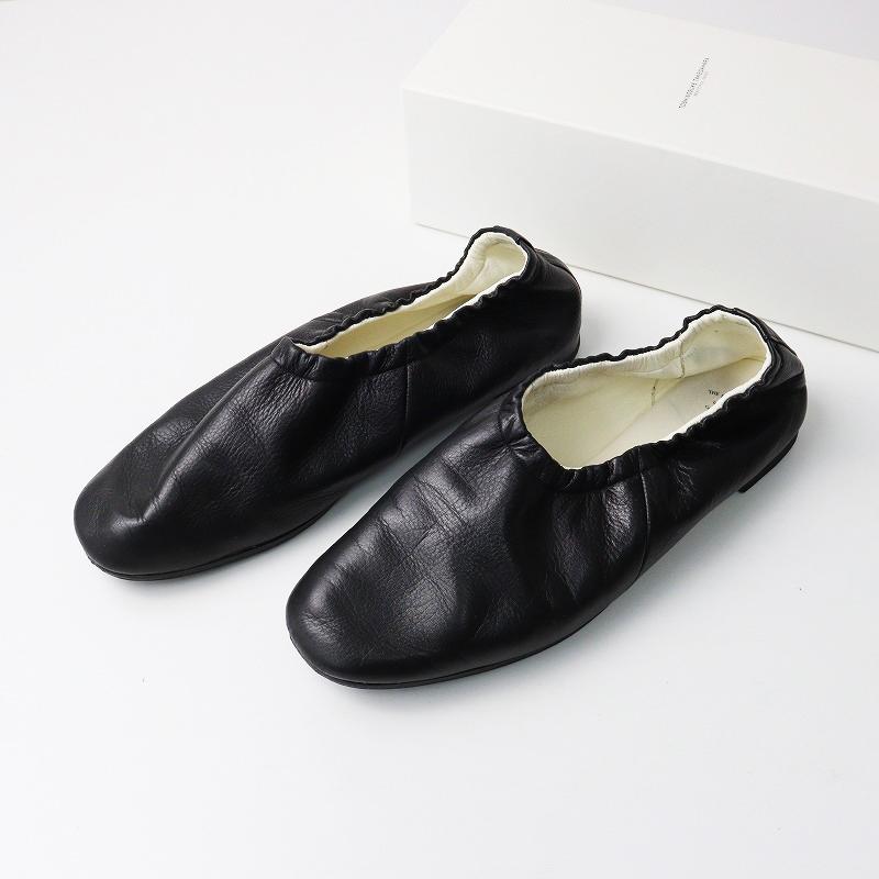 ビューティフルシューズ BEAUTIFUL SHOES TOSHINOSUKE TAKEGAHARA レザーバレエシューズ 25cm｜ブラック ...