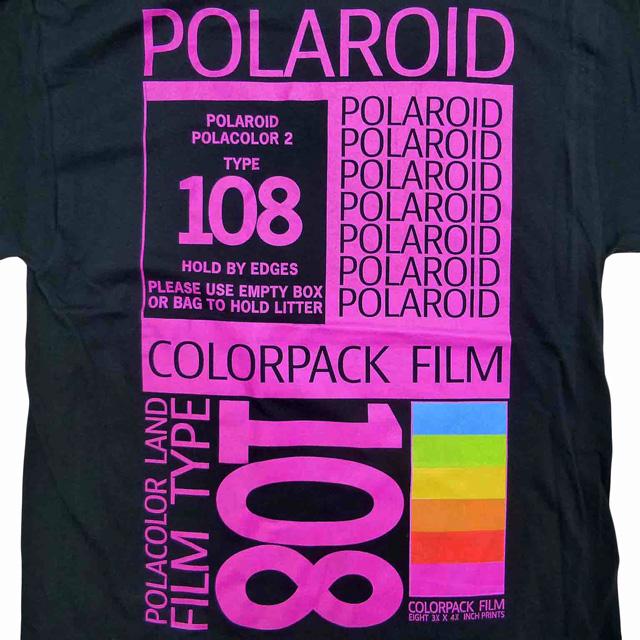Polaroid 海外正規ライセンス Polacolor 2 Type 108 Tee US限定 ポラロイド インスタントカメラ クラシック ...