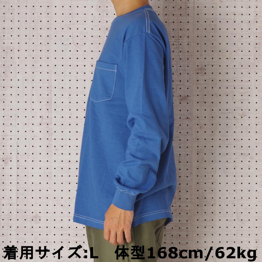 Ahe'hee L/S Pocket Tee アへへ ロングスリーブ ポケット Tシャツ Blue ブルー 日本製 長袖Tシャツ ロンティー : TRICOLOR WORKS - 通販 ...