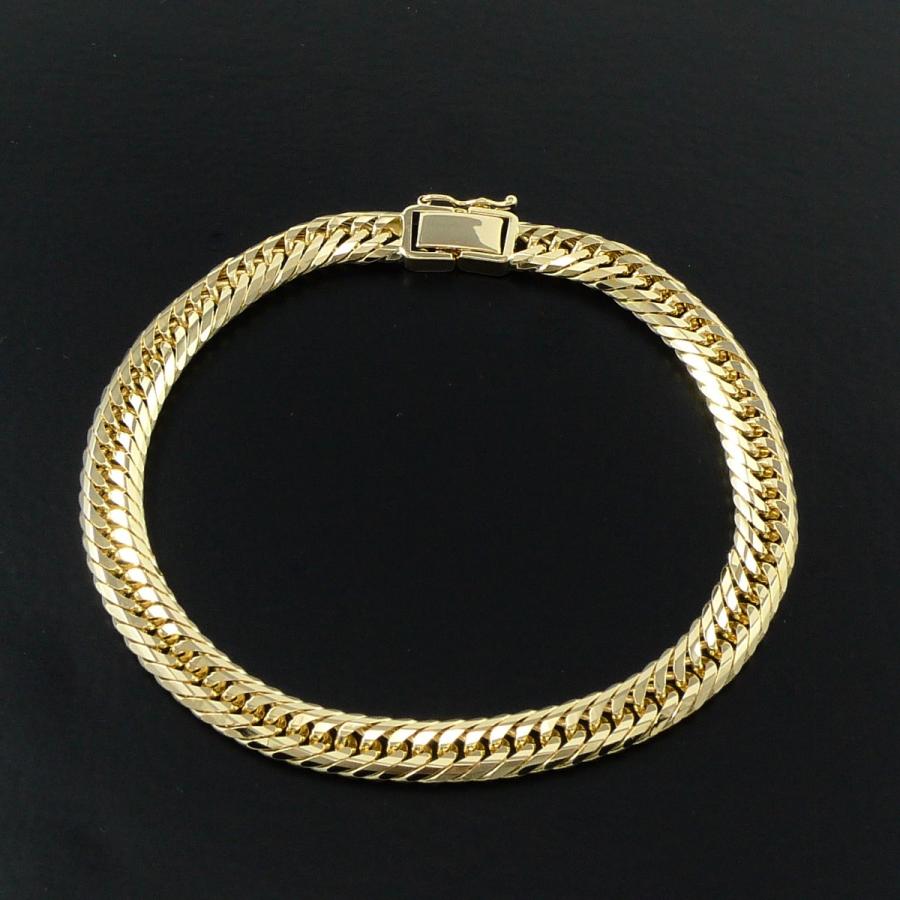 TRIDEA JEWELRY 18金 喜平 ブレスレット 20g 20cm 20面 トリプル 造幣局検定付 幅6.2mm K18 アンクレット ゴールド メンズ レディース 中折 金 誕生日 ...