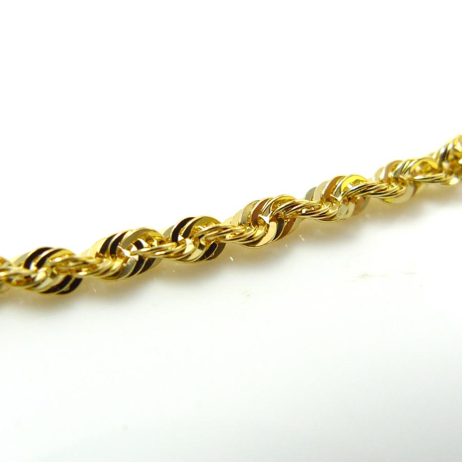 TRIDEA JEWELRY 18金 ロープ チェーン ブレスレット 幅1.9mm TRIDEA JEWELRY 18金 ロープ チェーン ブレスレット 幅1.9mm