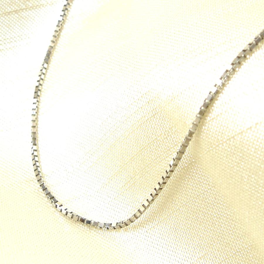 TRIDEA JEWELRY ベネチアン ネックレス 18金 ホワイトゴールド チェーンのみ k18 メンズ レディース 幅1.4mm 45cm 6.8g スライド プレゼント ギフト ...