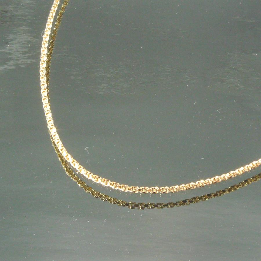 TRIDEA JEWELRY スリーファイブ ネックレス 18金 ピンクゴールド PG チェーンのみ k18 メンズ レディース プレゼント 幅0.8mm 45cm 2g スライド ギフト ...