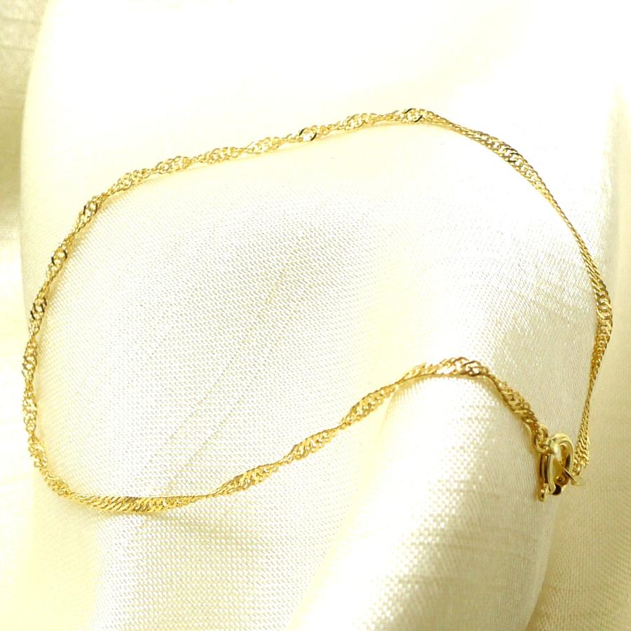 TRIDEA JEWELRY 18金 スクリュー ブレスレット レディース プレゼント k18 18k ゴールド 幅1.5mm 18cm 0.9g 引輪 ギフト : トライディア ヤフー店 ...