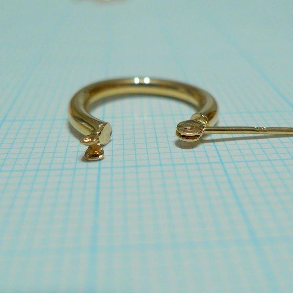 TRIDEA JEWELRY 18金 フープ ピアス 幅2mm 外径15mm イエロー TRIDEA JEWELRY 18金 フープ ピアス 幅2mm 外径15mm イエロー