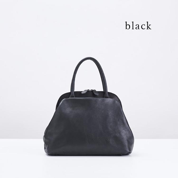 Ense アンサ 牛革 キップレザー 本革 日本製 がま口 ミニ トートバッグ ハンドバッグ gamaguchi bag Sサイズ ...