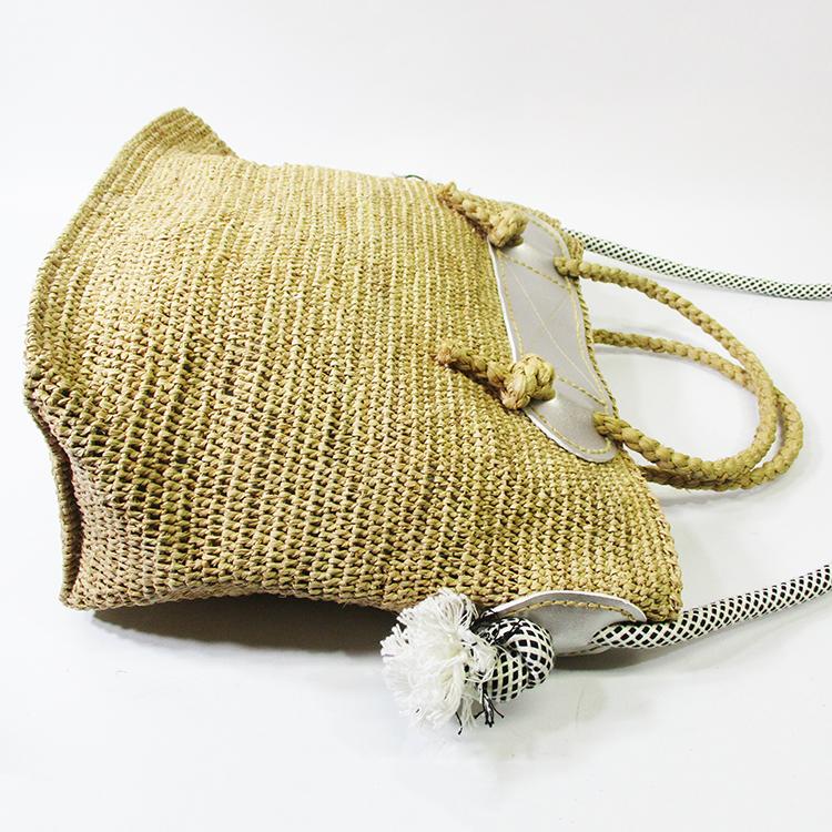 Sans Arcidet サンアルシデ ATACAMA BAG S 本革 牛革 メタリック レザー ラフィア 2WAY カゴバッグ トート ...