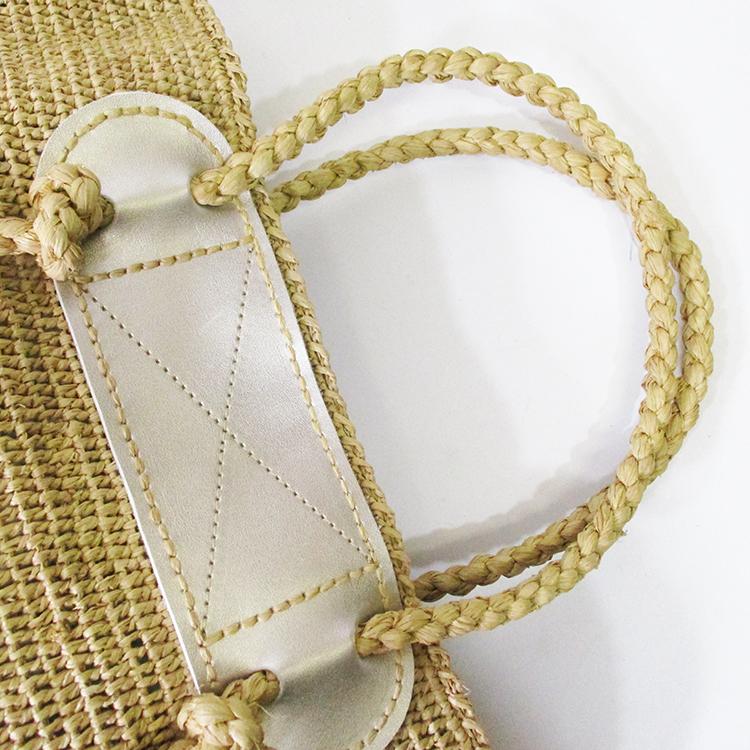 Sans Arcidet サンアルシデ ATACAMA BAG S 本革 牛革 メタリック レザー ラフィア 2WAY カゴバッグ トート ...