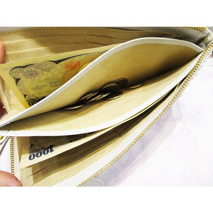 VIADOAN VIA DOAN ヴィア ドアン レザー 本革 Bran Python ブランパイソン ヘビ革 L字ファスナー 薄型 長財布 ロング ウォレット ホワイト 451 : 半田 ...