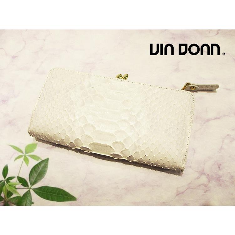 VIADOAN VIA DOAN ヴィア ドアン レザー 本革 Bran Python ブランパイソン ヘビ革 L字ファスナー がま口 長財布 ロング ウォレット ホワイト 452 : 半田 ...