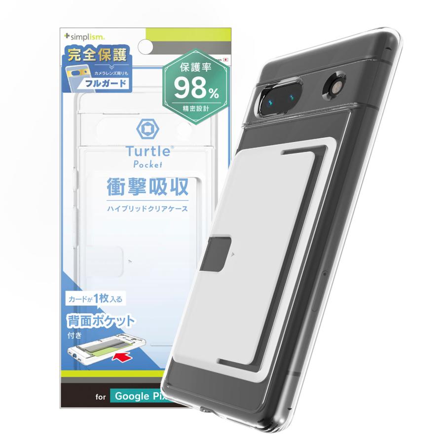 simplism（スマホ） simplism シンプリズム Google Pixel 7a Turtle Pocket 超精密設計 背面カードポケット付きハイブリッドケース クリア ...