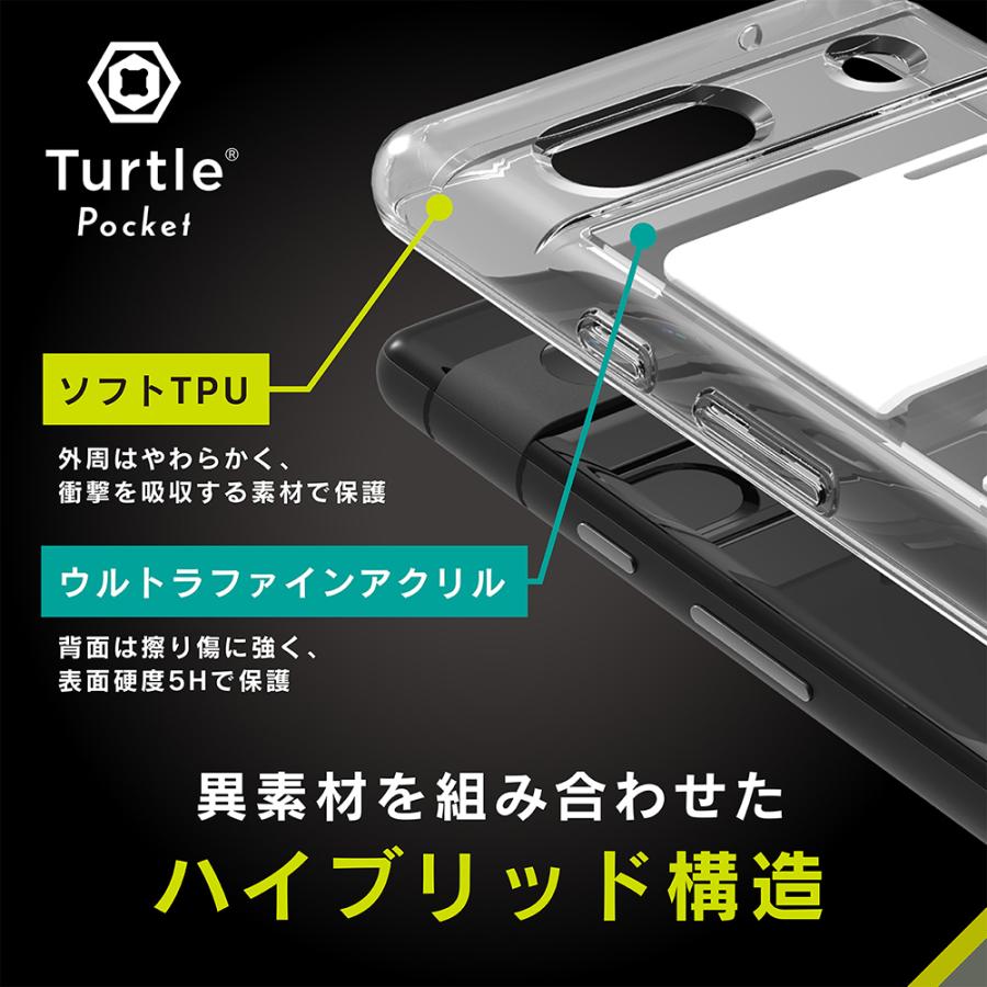 simplism（スマホ） simplism シンプリズム Google Pixel 7a Turtle Pocket 超精密設計 背面カードポケット付きハイブリッドケース クリア ...