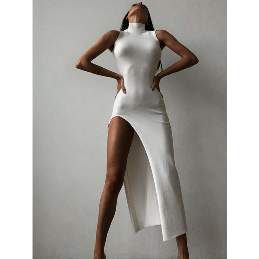 ドレス ノースリーブ セクシー スリット レディース : trip6six - 通販 - Yahoo!ショッピング