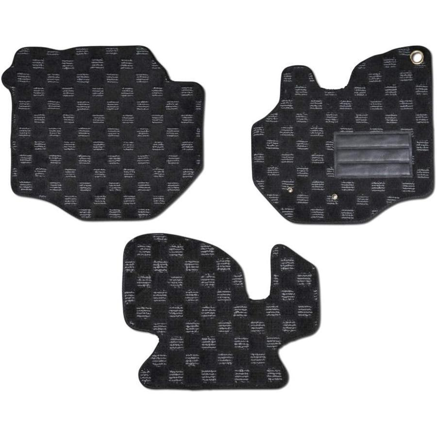 ハイエース 200系 フロアマット 標準ボディ フロント用 チェック柄 リア 黒/灰 BL-57N : bl-57n : トライスターズ 1号店 - 通販 - Yahoo!ショッピング