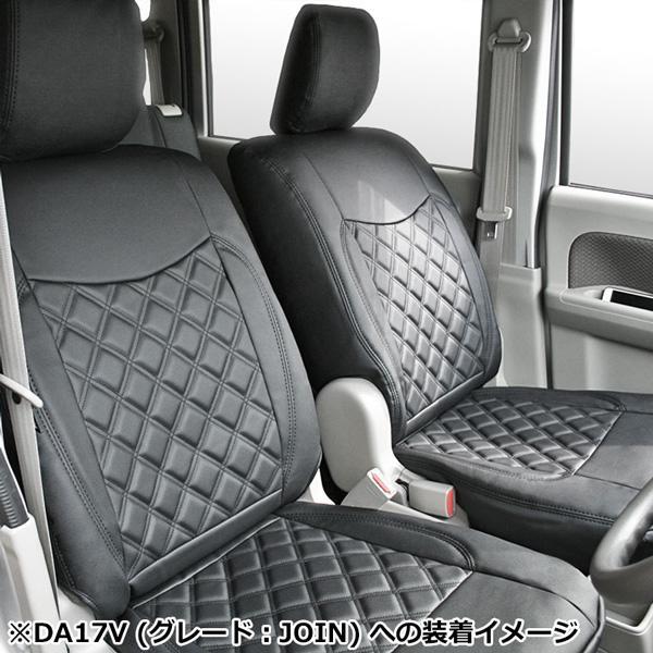 エブリイワゴン DA17W 専用 ブラックステッチ レザーシートカバー フロント セカンド用 ♯1558 : トライスターズ 3号店 - 通販 - Yahoo!ショッピング
