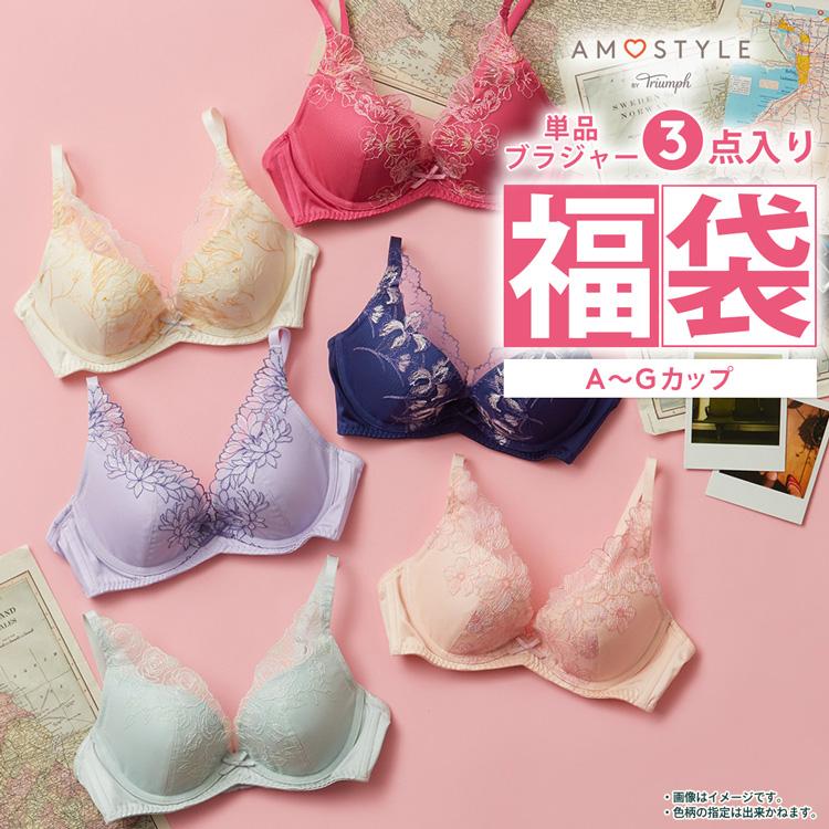 (アモスタイル)AMOSTYLE WEB限定 ブラジャー 単品3点入り福袋(B,C,D,Eカップ) レディース 2023 2024 下着 インナー : 10178291-a : トリンプ公式 ...