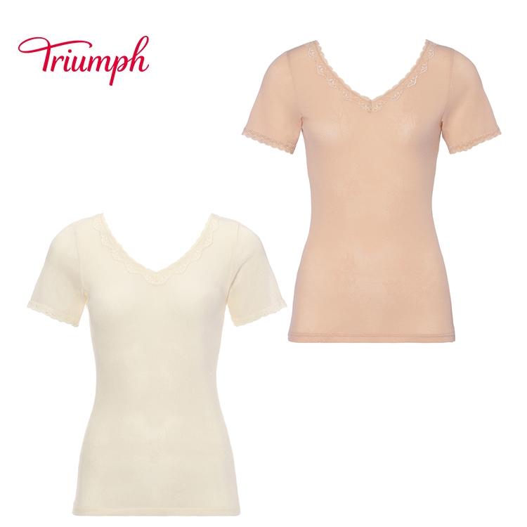 Triumph (トリンプ)Triumph コットン100％ メッシュ インナー5300 3分袖トップ(M,Lサイズ)TR5300 Top(3 ...