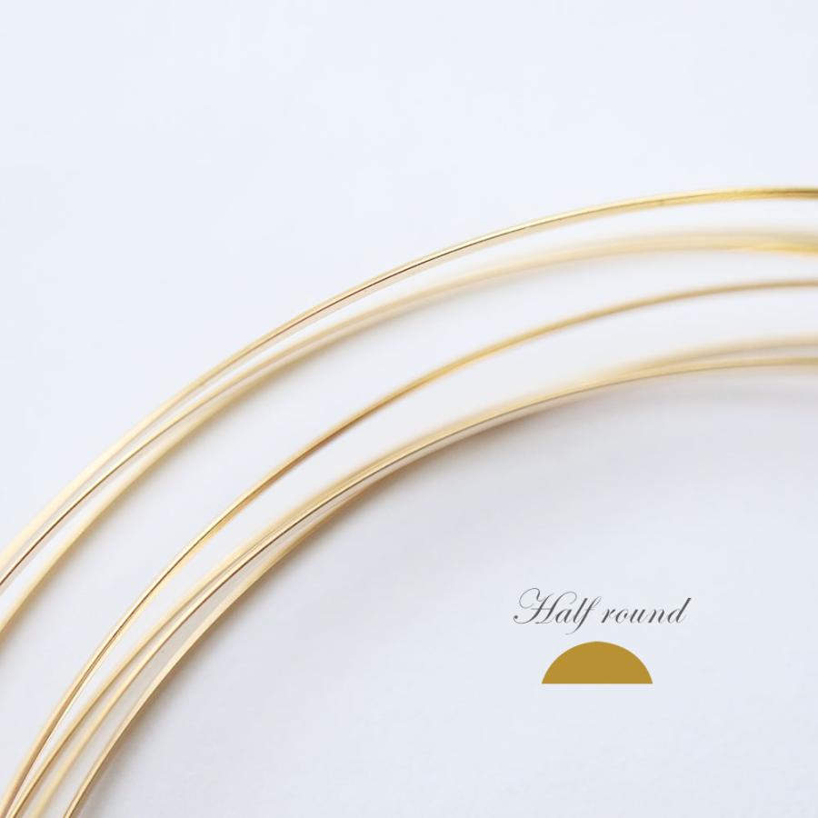 14KGF ワイヤー ハーフラウンド ハーフハード1.02mm 18ga-10cm アメリカ直輸入 : Trois anges - 通販 - Yahoo!ショッピング