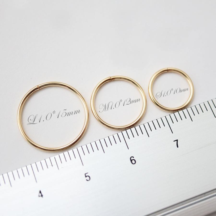 14KGF スリーパーフープピアス S 1.0mm×φ10mm 1ペア アメリカ直輸入 : Trois anges - 通販 - Yahoo!ショッピング